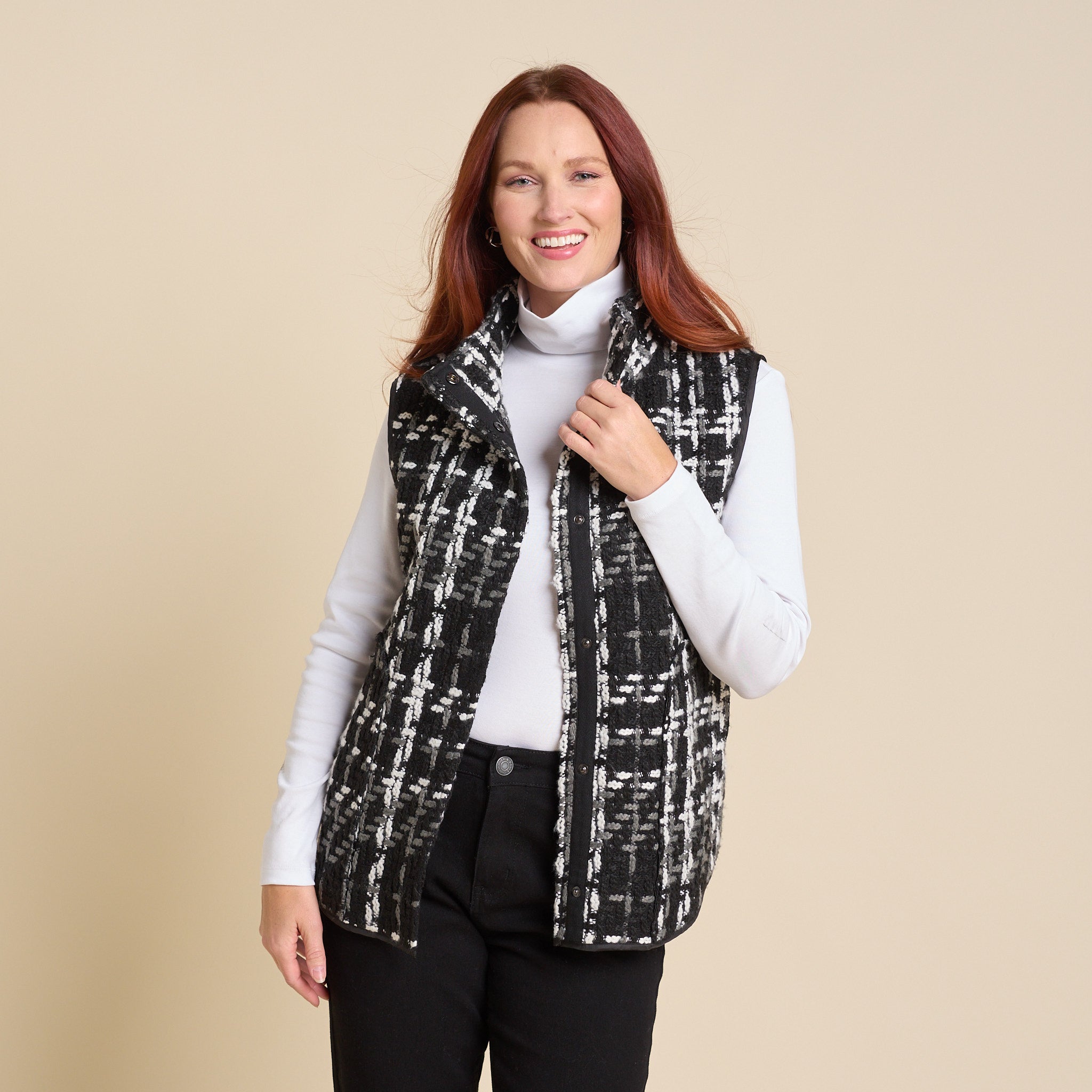 Textured Tweed Vest – Christopher & Banks
