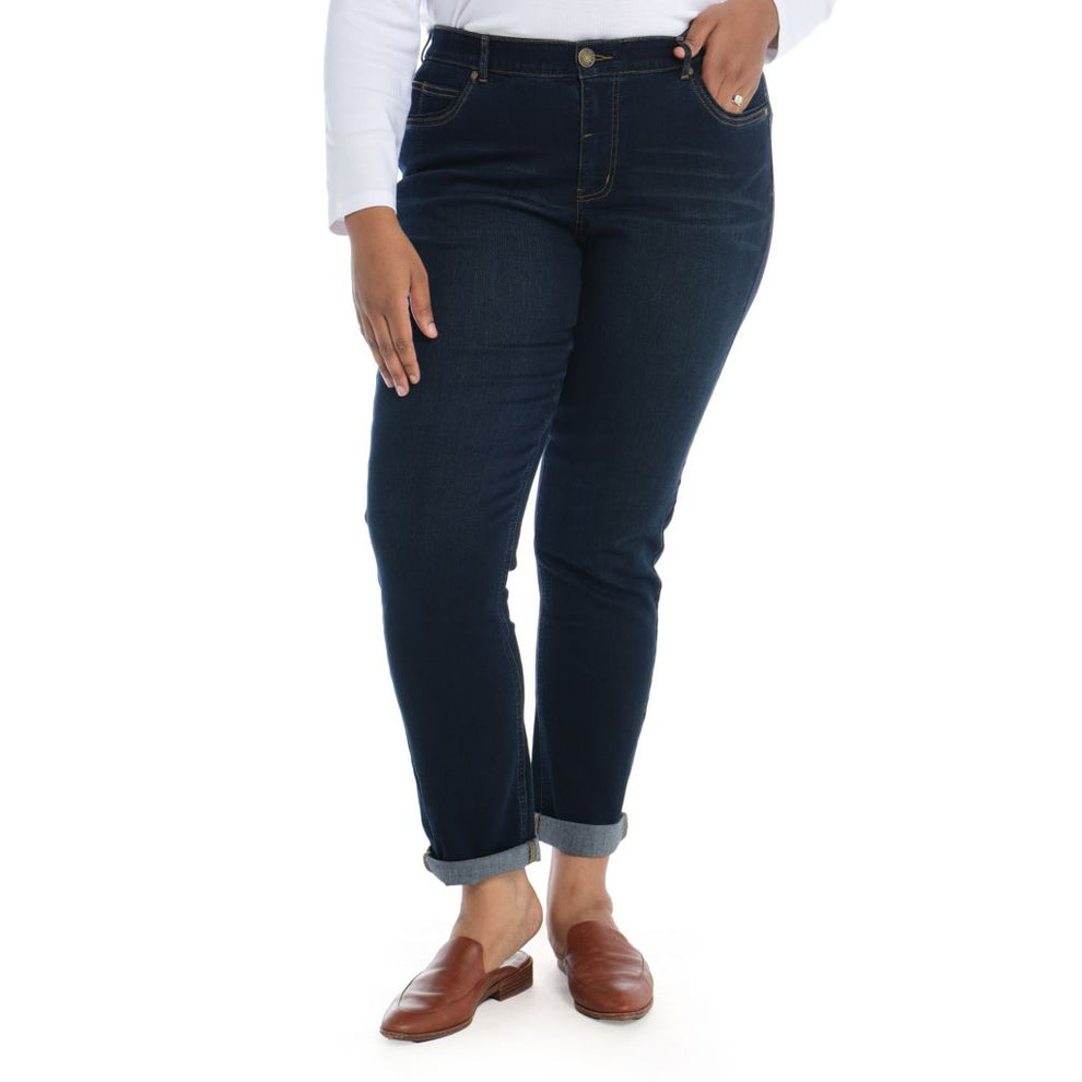 Signature Slimming Shaped Fit Tapered Leg Jean - Dark Stonewash ...