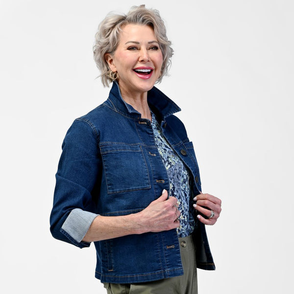 Stitch Detail Denim Jacket – Christopher & Banks
