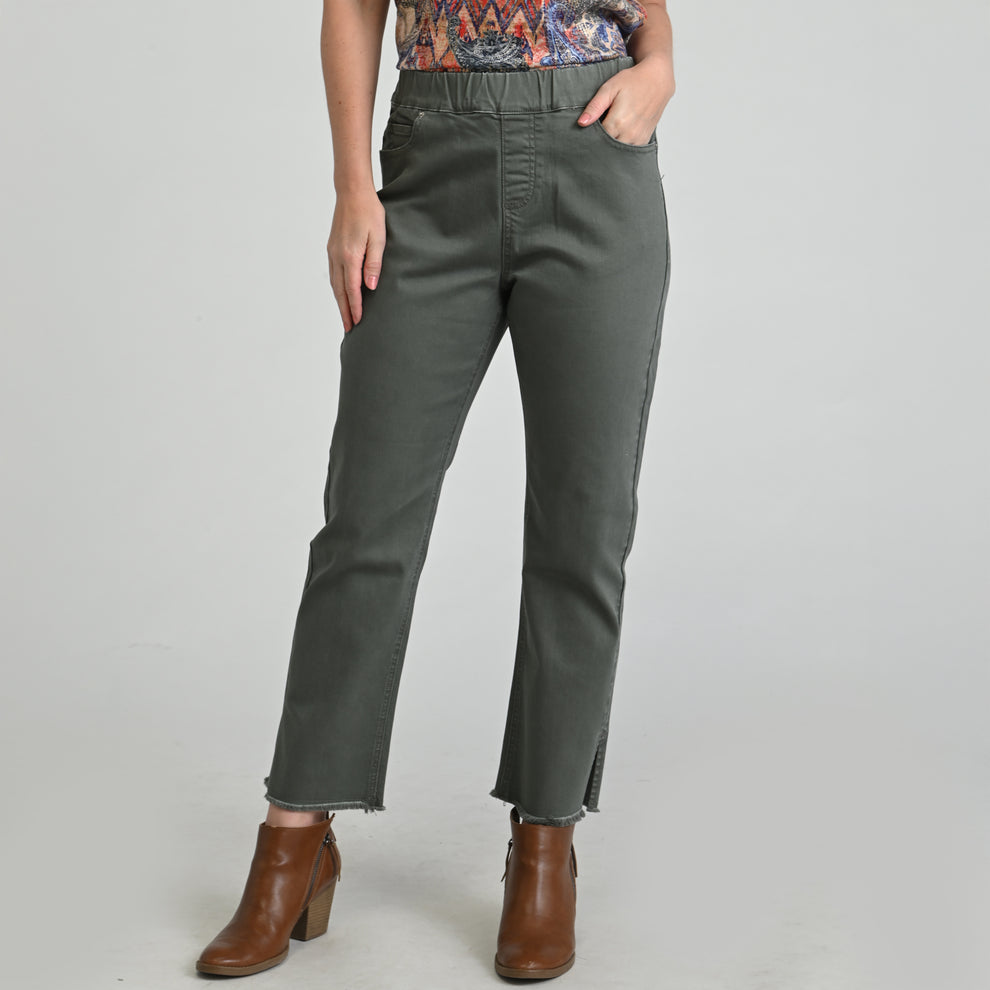 Side Slit Pull On Crop – Christopher & Banks
