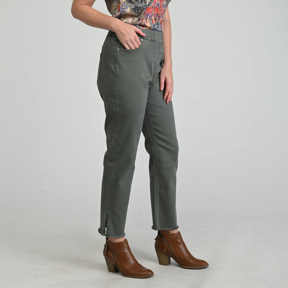 Side Slit Pull On Crop – Christopher & Banks
