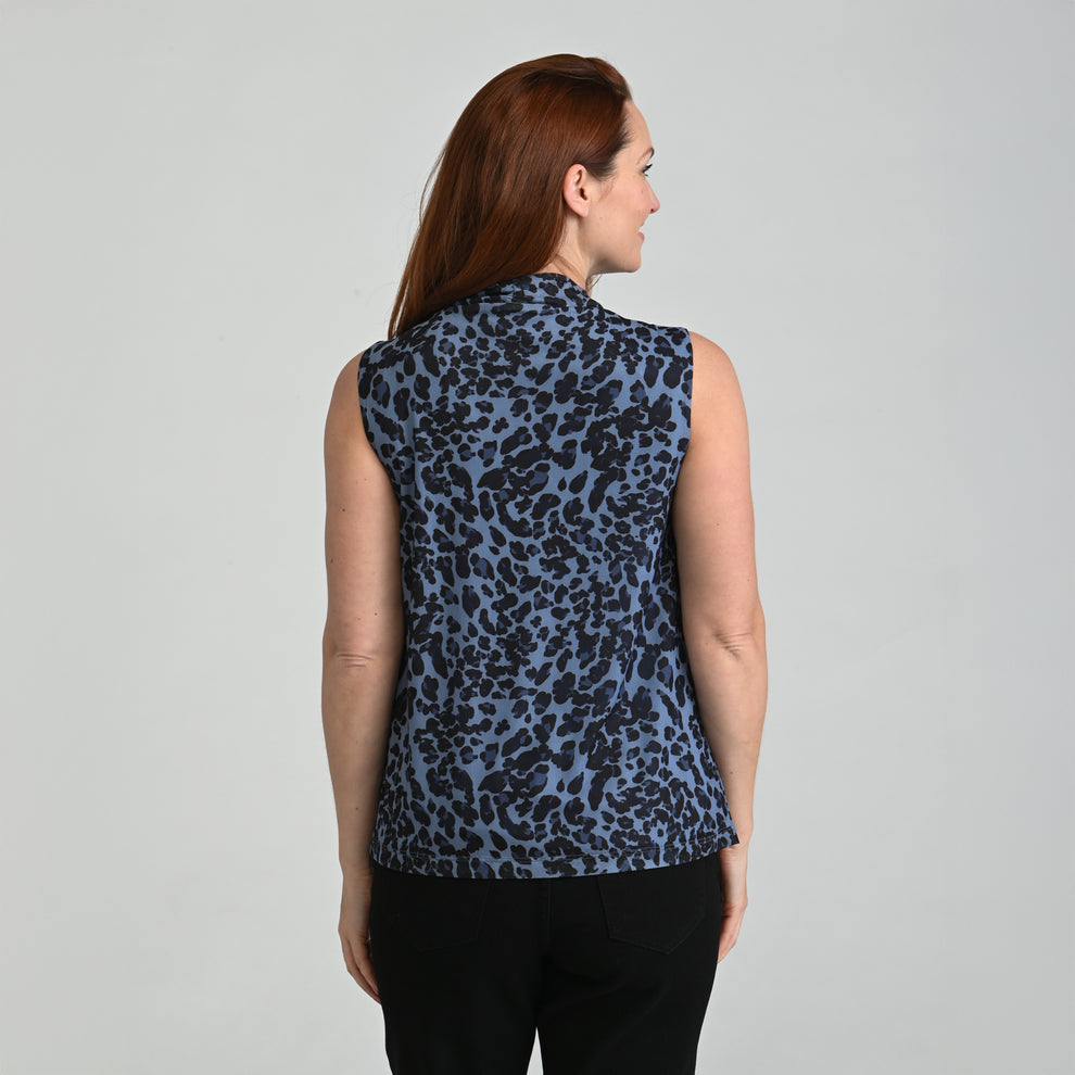 Printed Mesh Cowl Neck Shell – Christopher & Banks