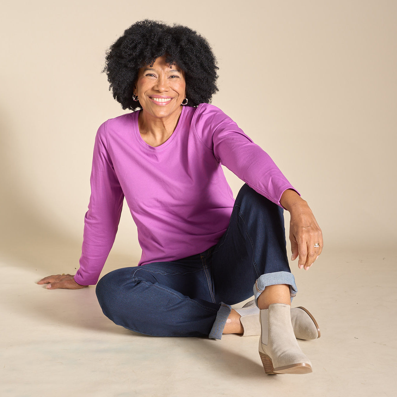 Long Sleeve Jewel Neck Perfect Tee – Christopher & Banks